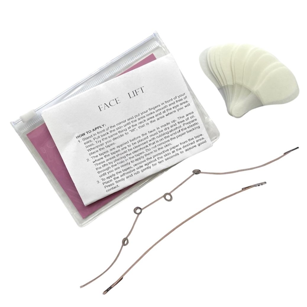 Face Lifting Tapes with Adjustable Strings - Instant Face, Neck & Jaw ...
